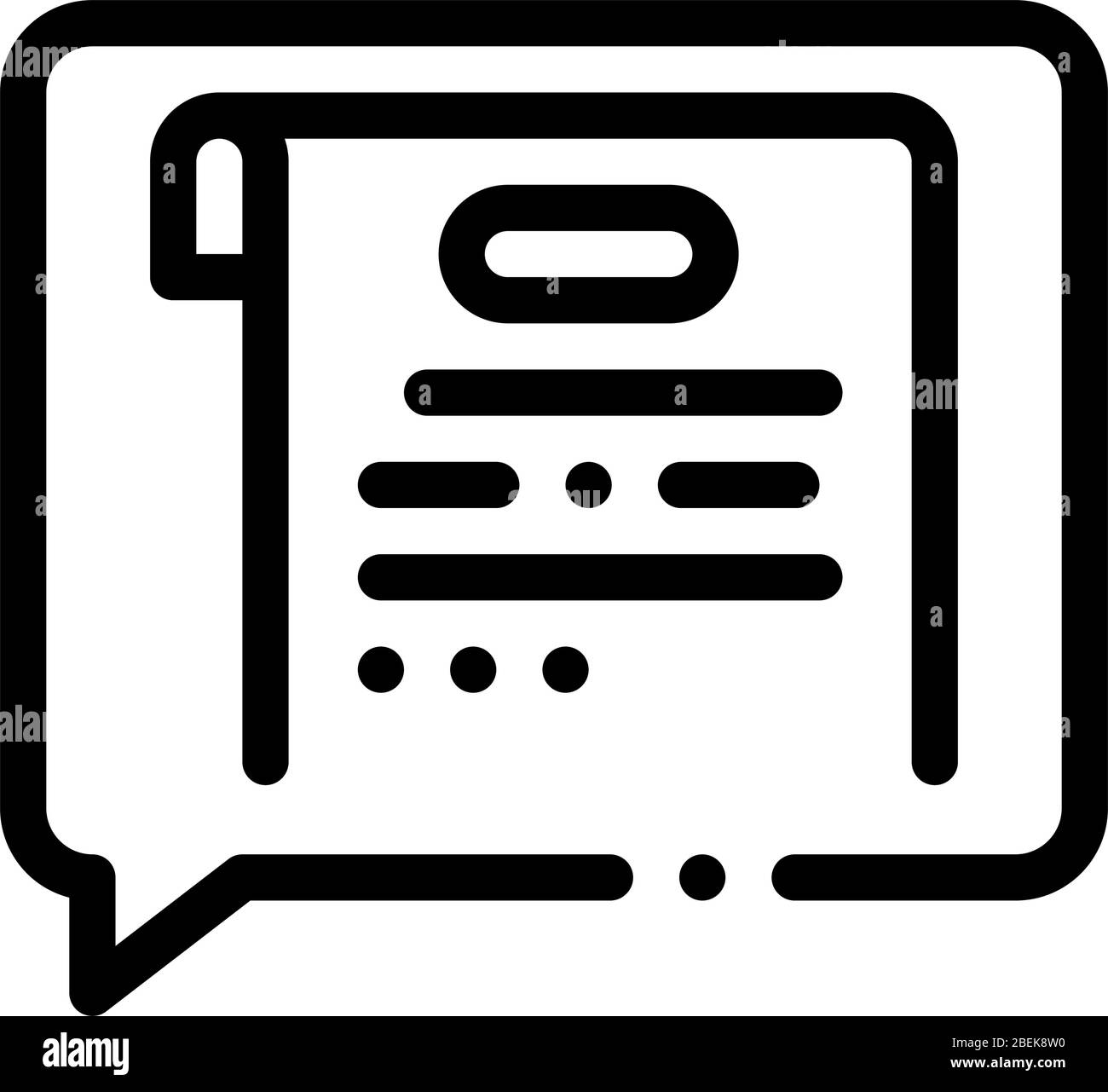 thought of court sentence icon vector outline illustration Stock Vector ...