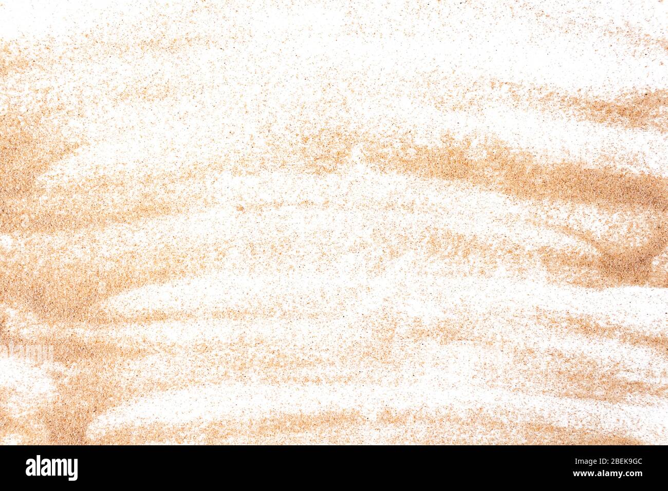 Sea sand stains isolated on white background. Sand painting. Sand pile ...