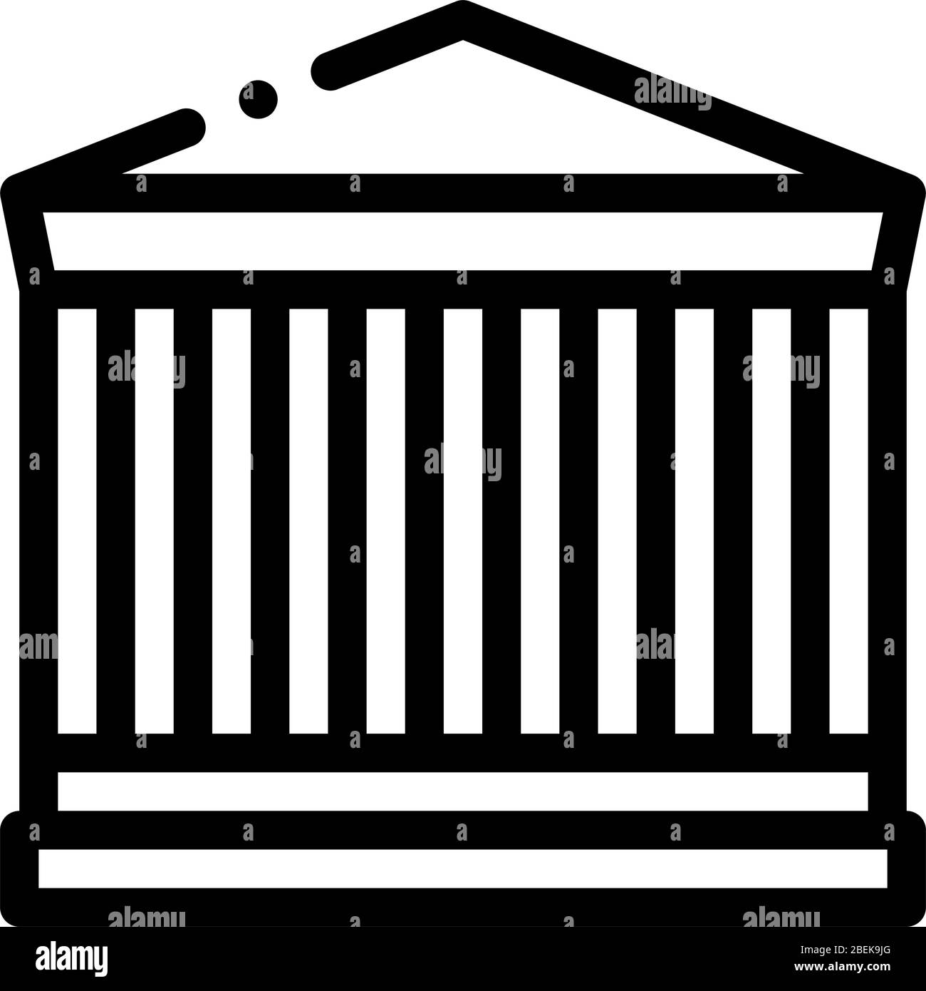 greek columns building icon vector outline illustration Stock Vector ...