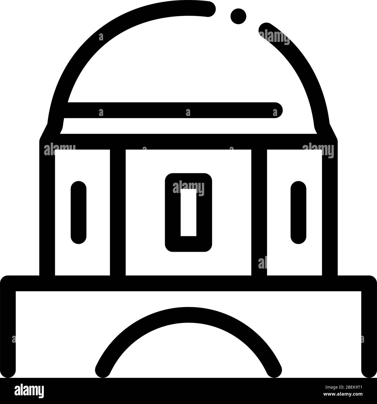 classical greek building dome icon vector outline illustration Stock ...