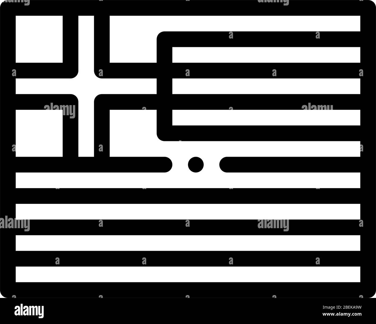 flag of greece icon vector outline illustration Stock Vector Image ...