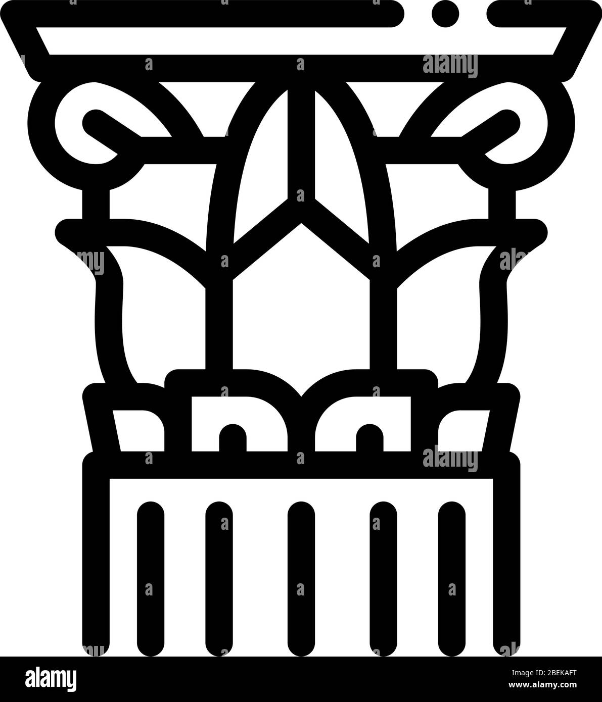 threaded greek column icon vector outline illustration Stock Vector ...