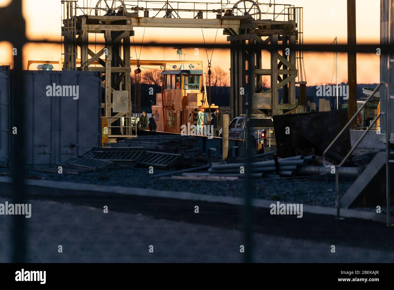 Ferry carrying workers equipment hi-res stock photography and images ...
