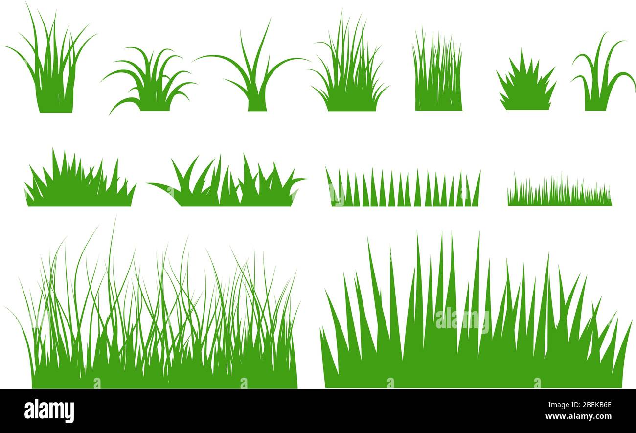 Green grass vector set Stock Vector Image & Art - Alamy