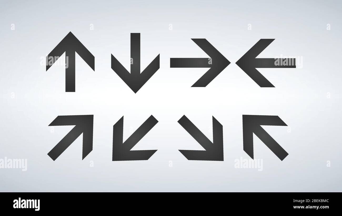 Arrows collection set of different direction arrow icons, vector ...