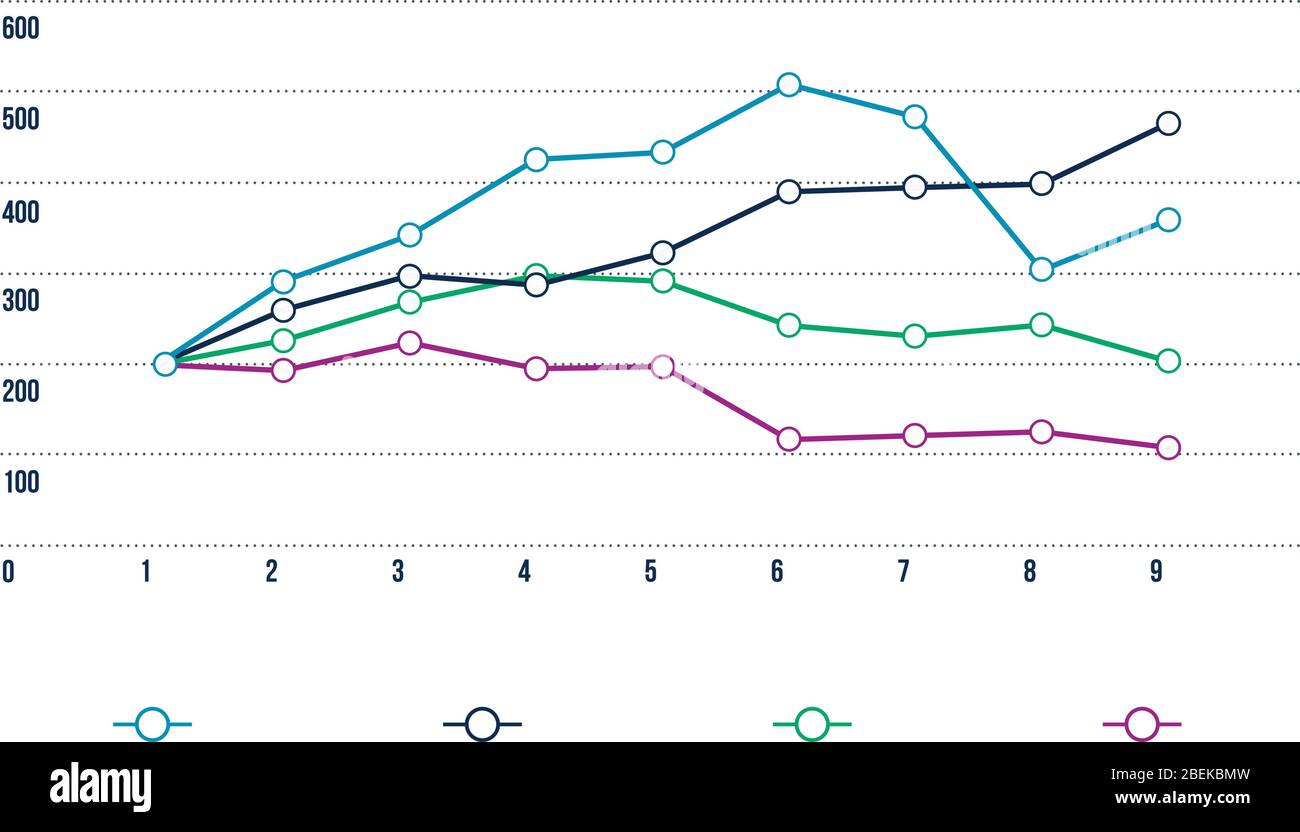 Data analysis, chart, diagram vector simple illustration with four ...