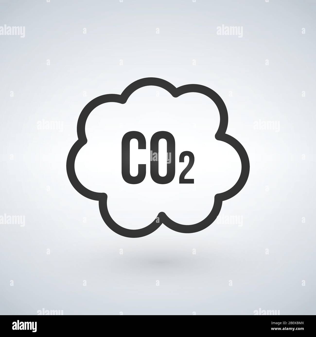 Co2 cloud icon, ecology, clean environment sign, vector illustration ...
