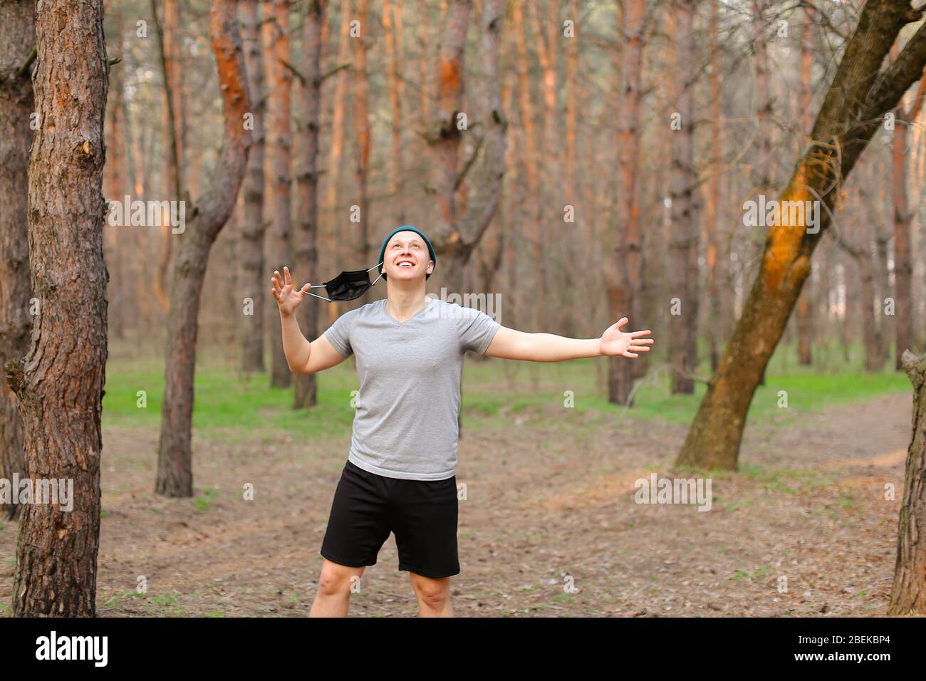 Man removing mask hi-res stock photography and images - Alamy