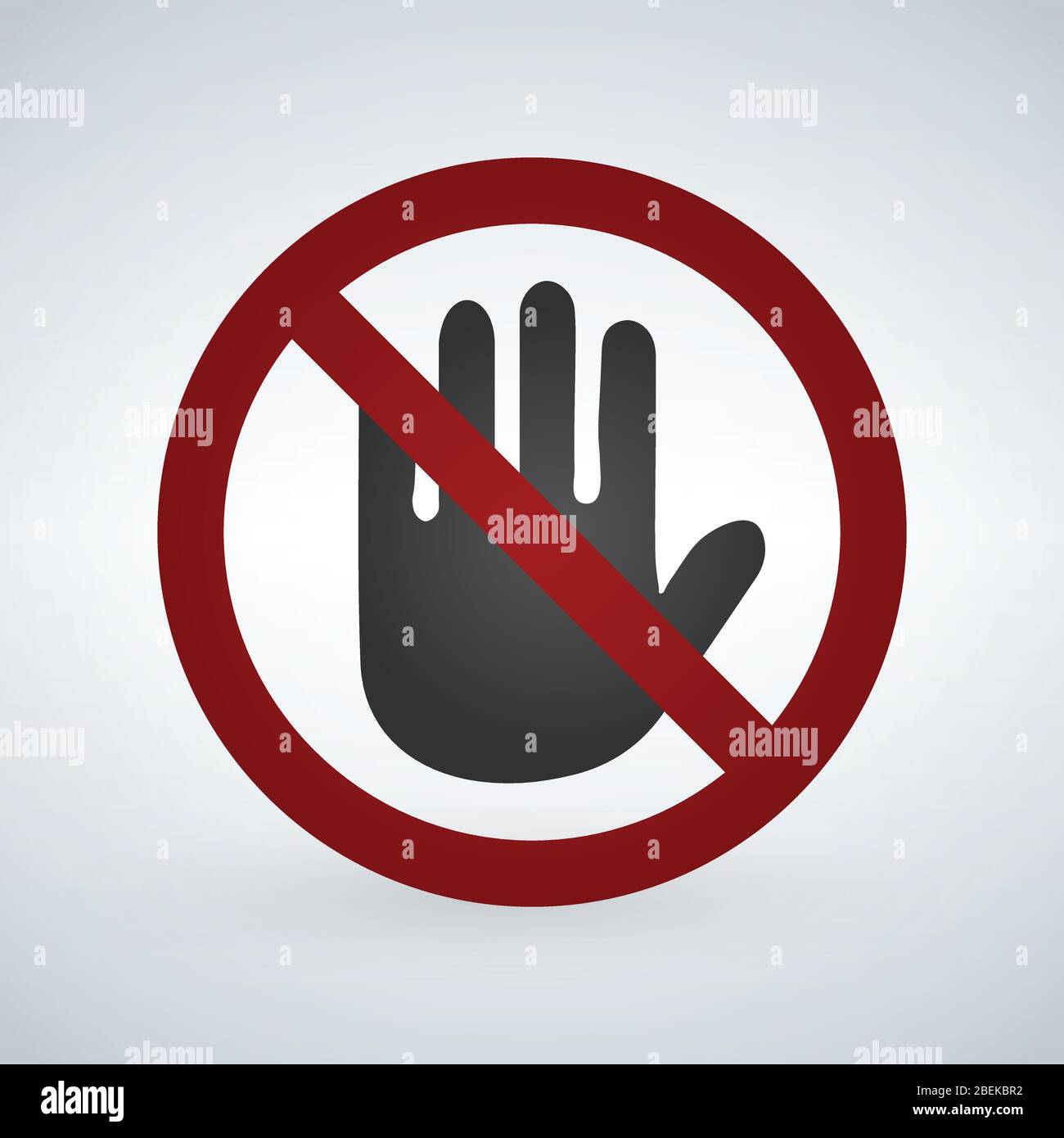 Do not touch icon, vector illustration isolated on white background ...