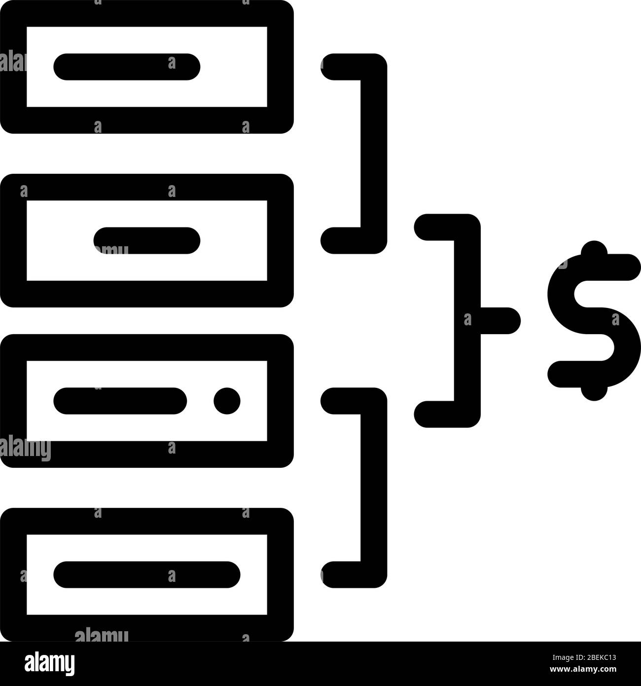 total money icon vector outline illustration Stock Vector Image & Art ...