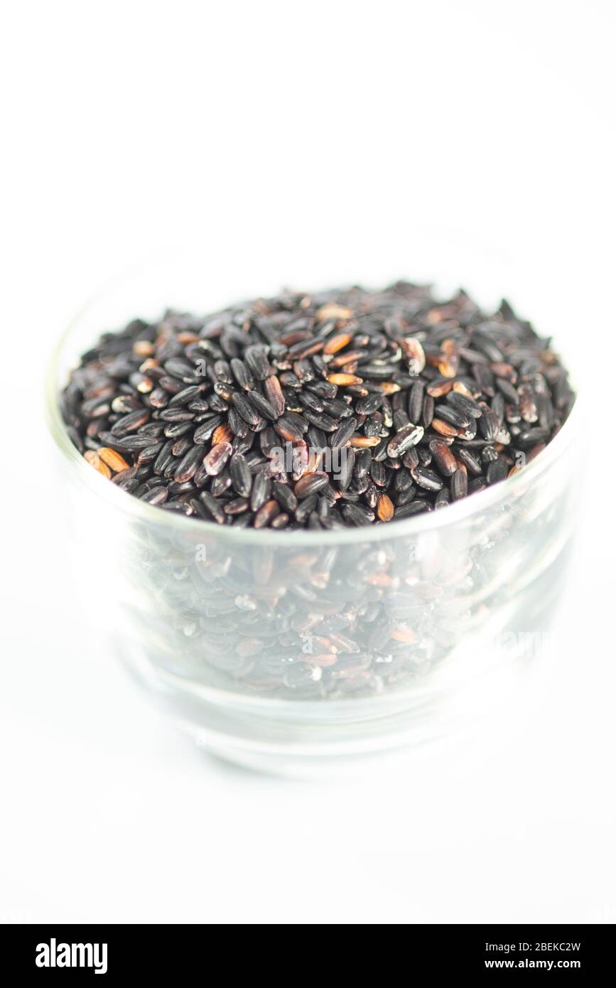 Cup of a Black Rice Stock Photo - Alamy