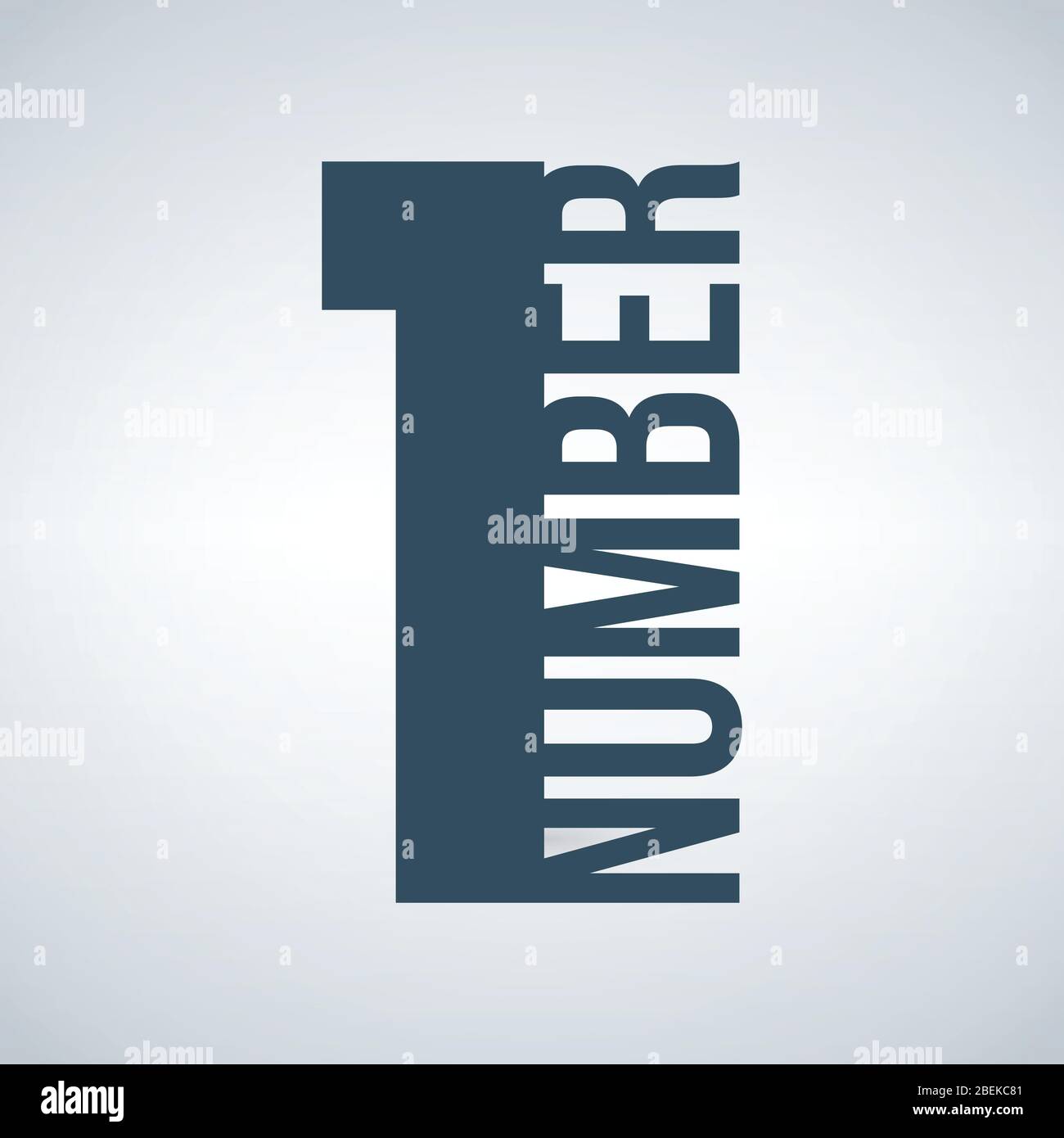 Blue number one logo template, vector illustrations isolated on white ...