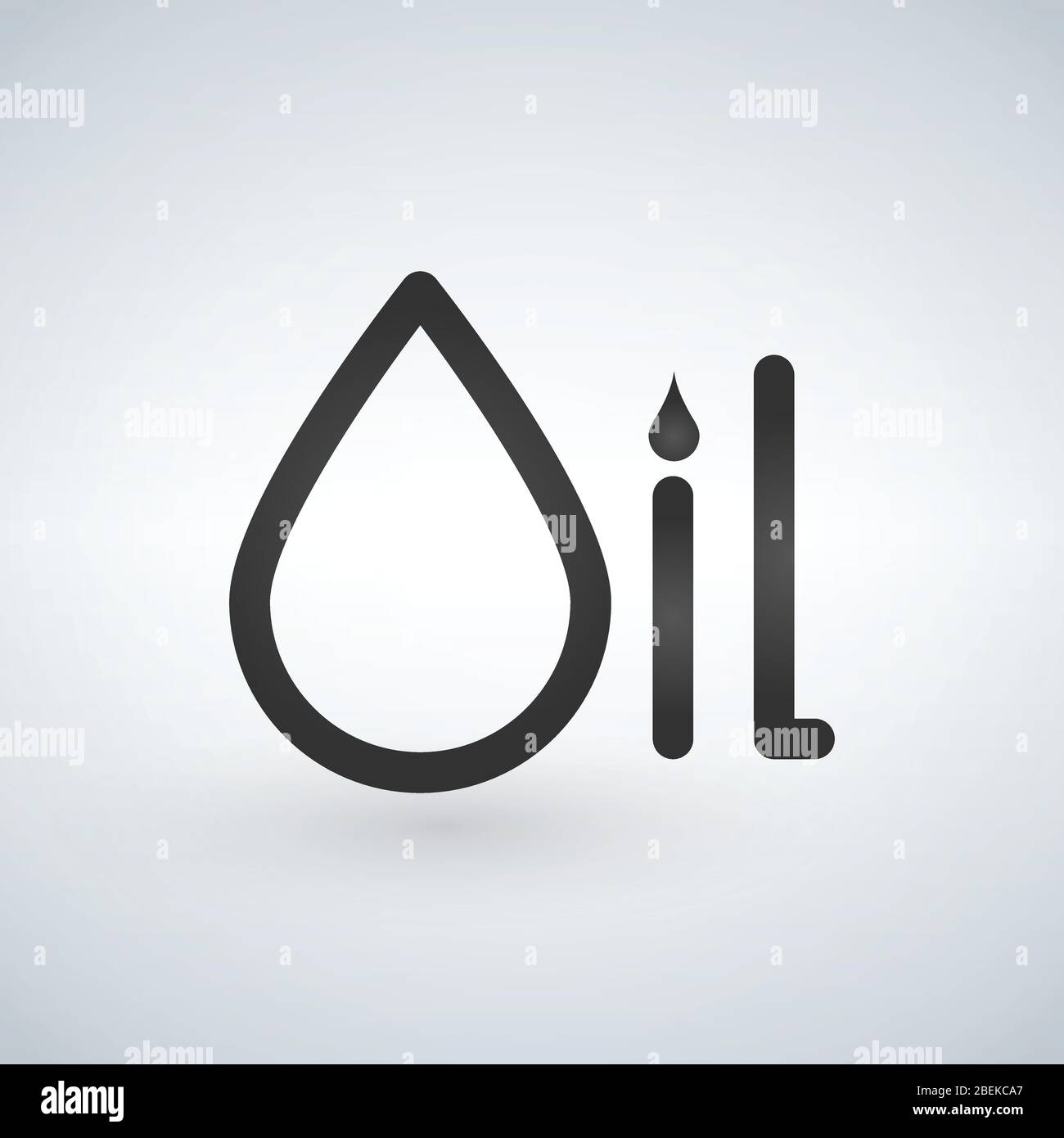 Oil typographic concept, symbol of a drop. Vector illustration isolated ...