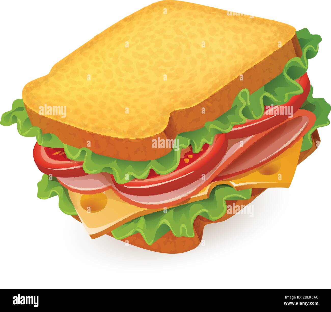 Vector real style fastfood vector sandwiche image Stock Vector Image ...