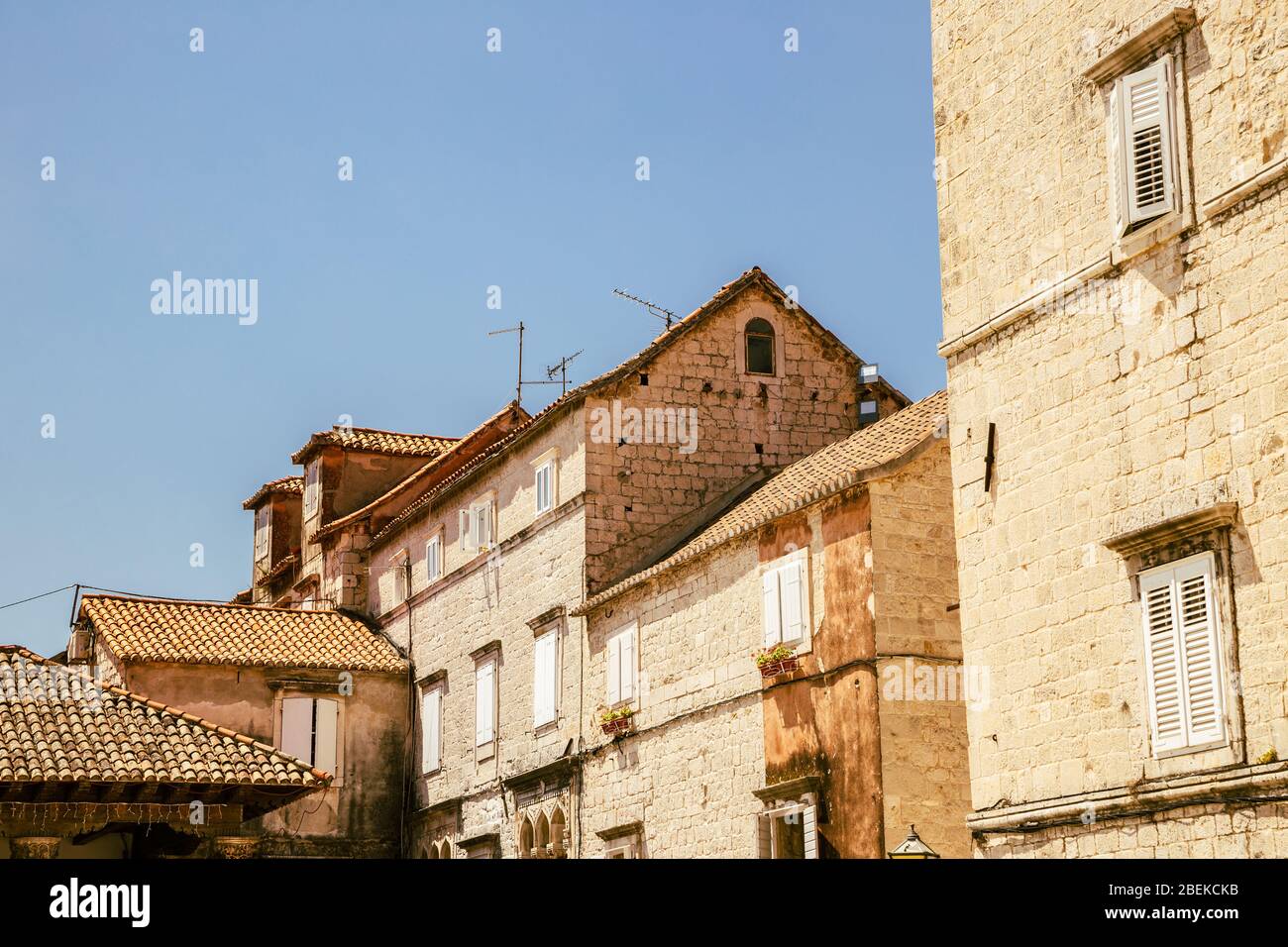 Old town medieval buildings in Trogir, Croatia Stock Photo - Alamy