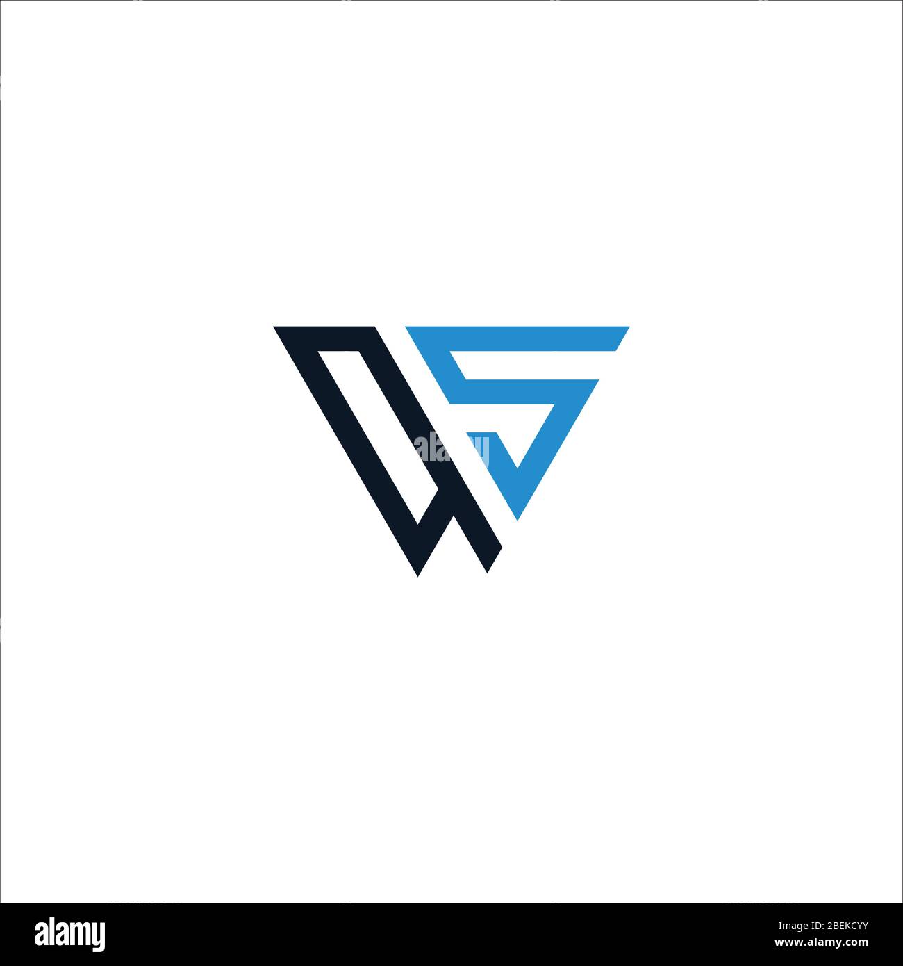 Initial letter ws logo or sw logo vector design template Stock Vector ...