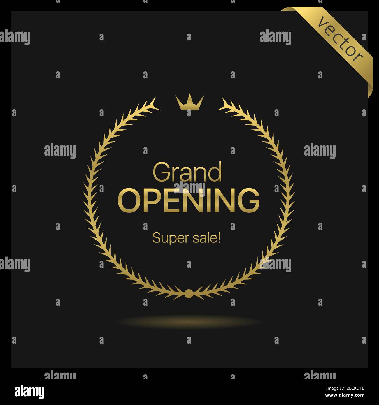 Grand opening wreath icon Stock Vector Image & Art - Alamy