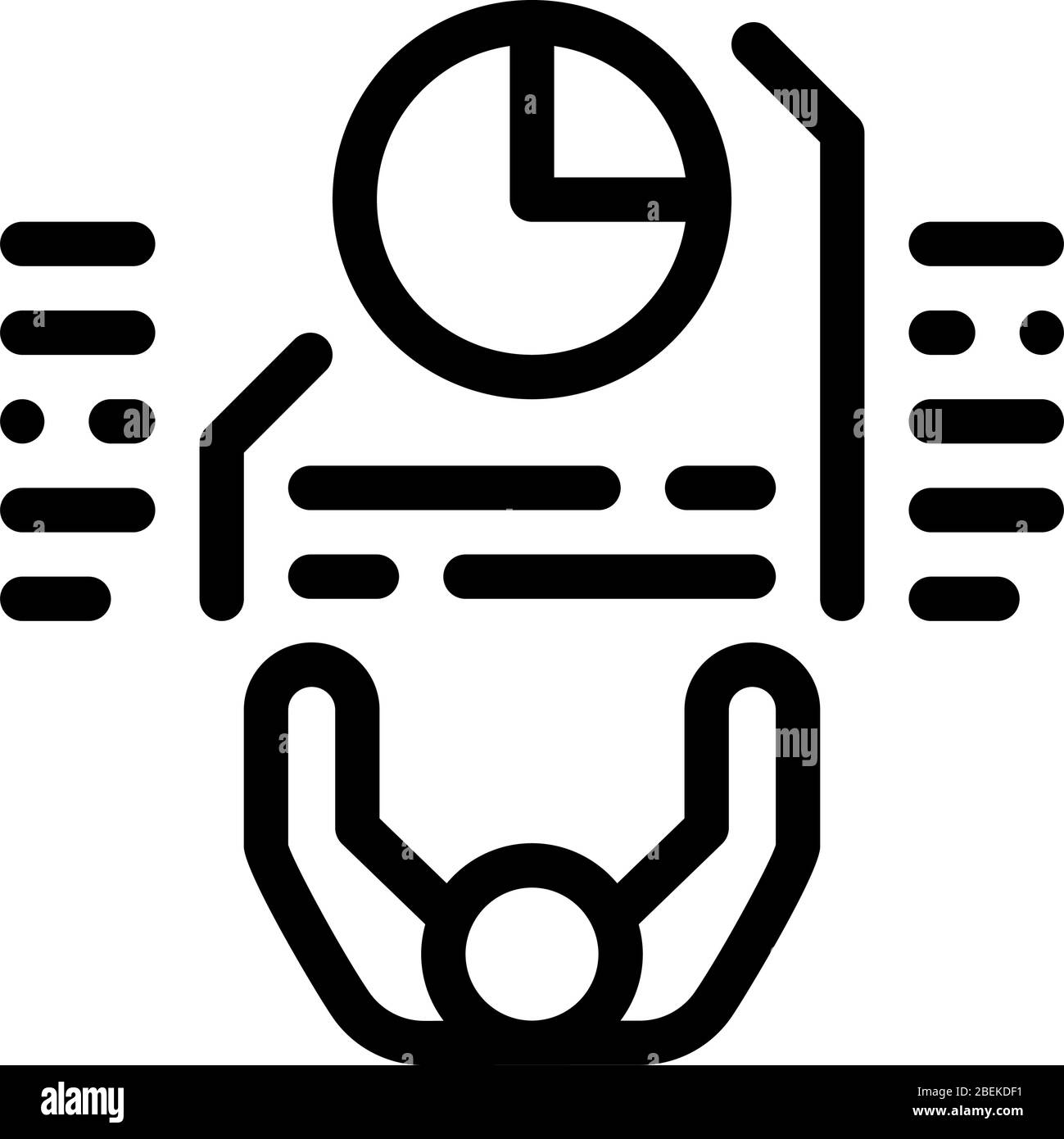 human pie chart icon vector outline illustration Stock Vector Image ...
