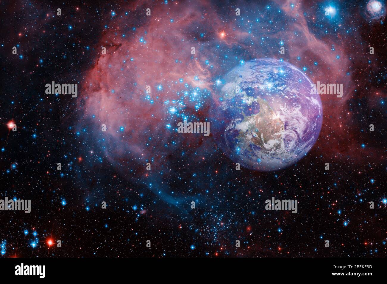 Earth and galaxy. Awesome science fiction wallpaper. Elements of this ...