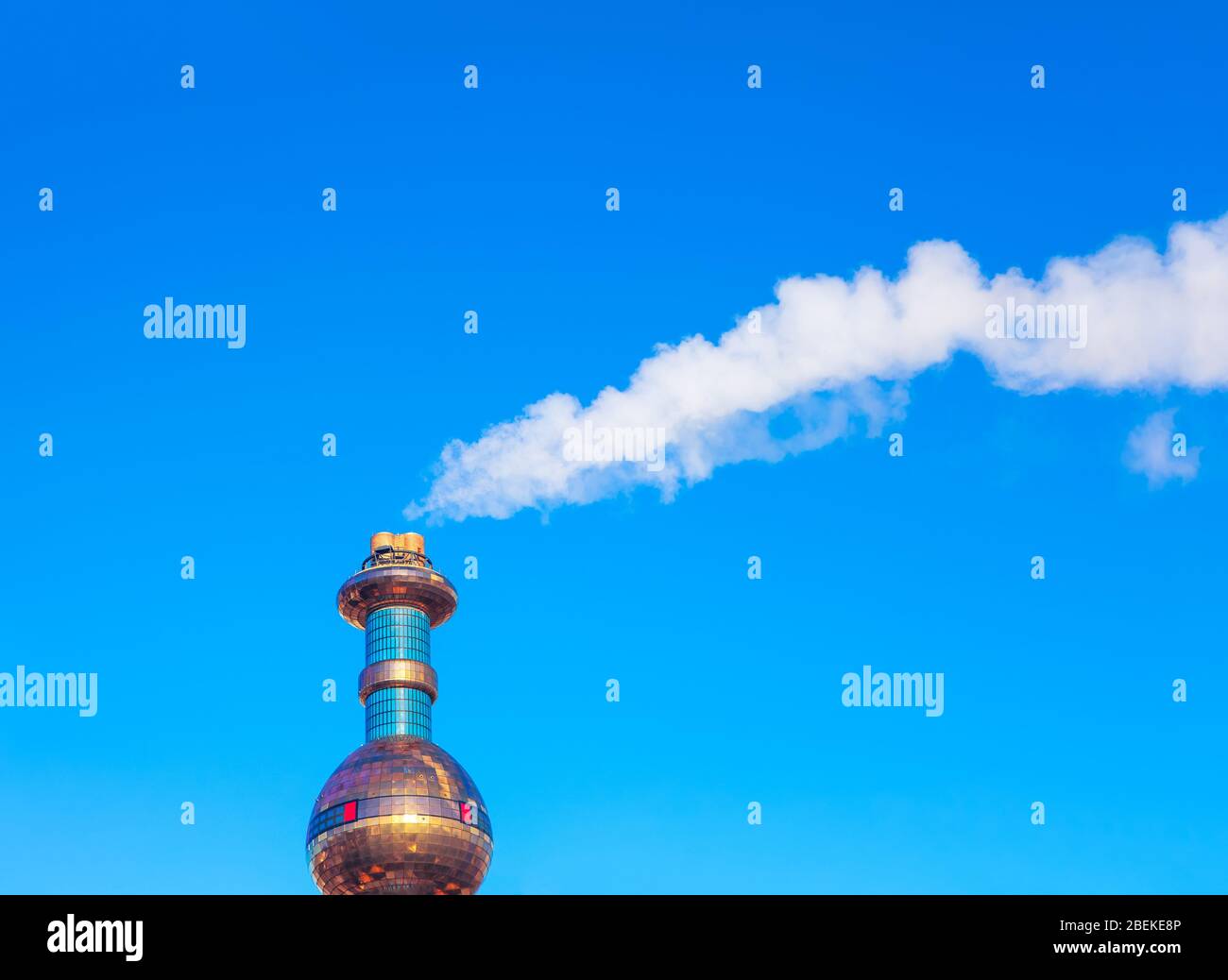 exhaust pipe of incinerator factory Stock Photo - Alamy