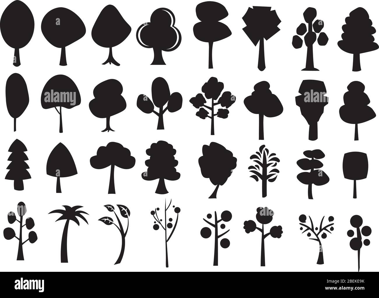 Lush green tress Stock Vector Images - Alamy
