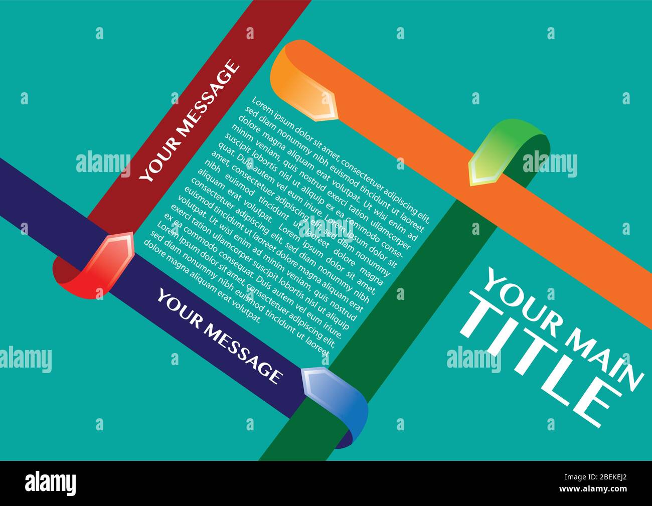 Layout design border with different colors arrows. Vector illustration ...