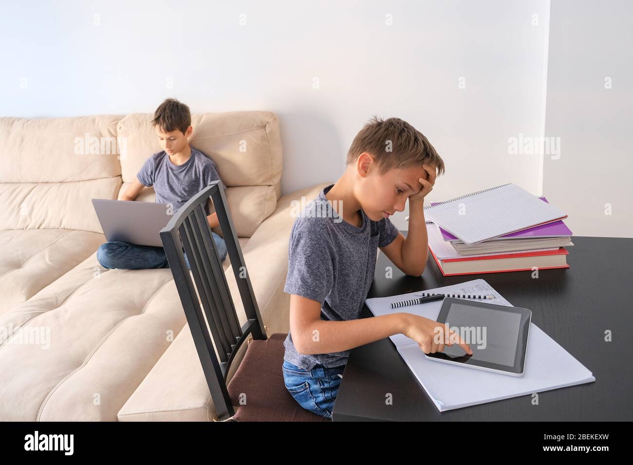 Technology, education, online learning, distance learning at home ...