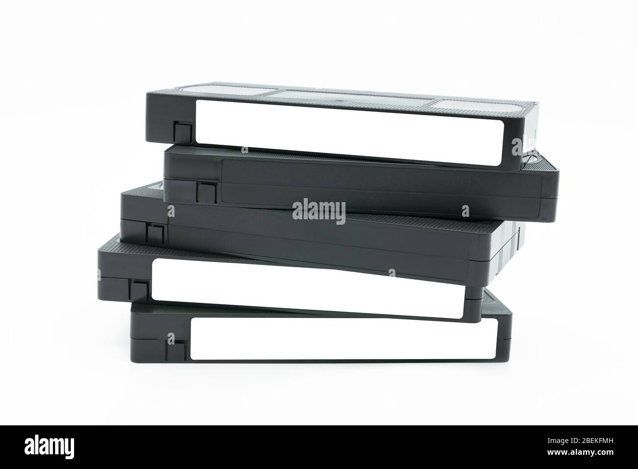 Stack of VHS video tape cassette isolated on white background Stock ...