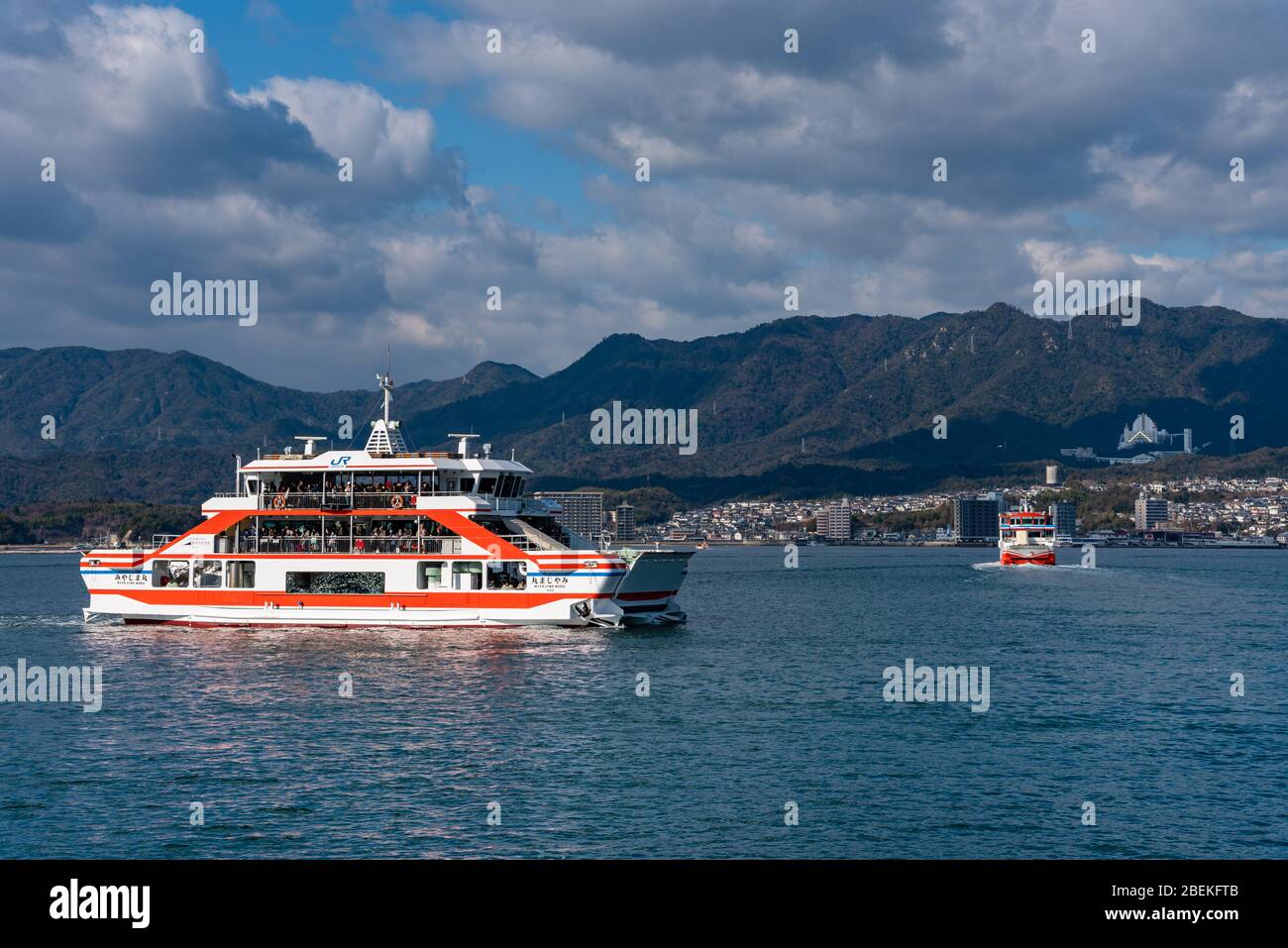 Miyajima Ferry, route between Miyajimaguchi, Hatsukaichi, Hiroshima and ...