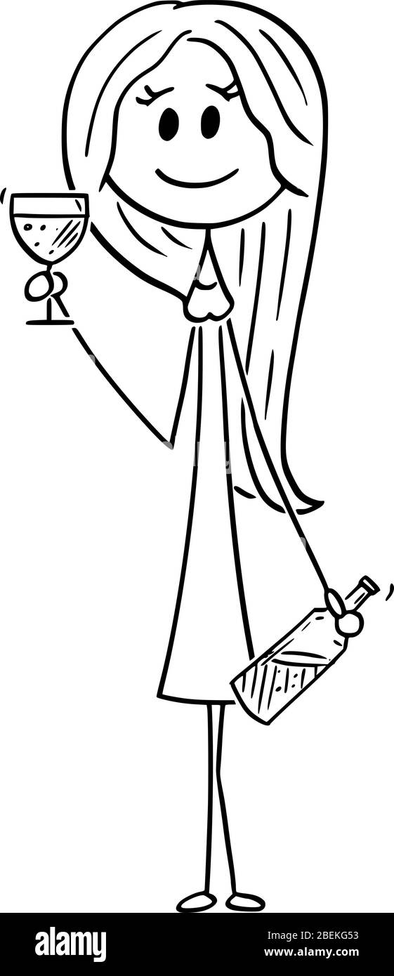 Vector cartoon stick figure drawing conceptual illustration of young ...