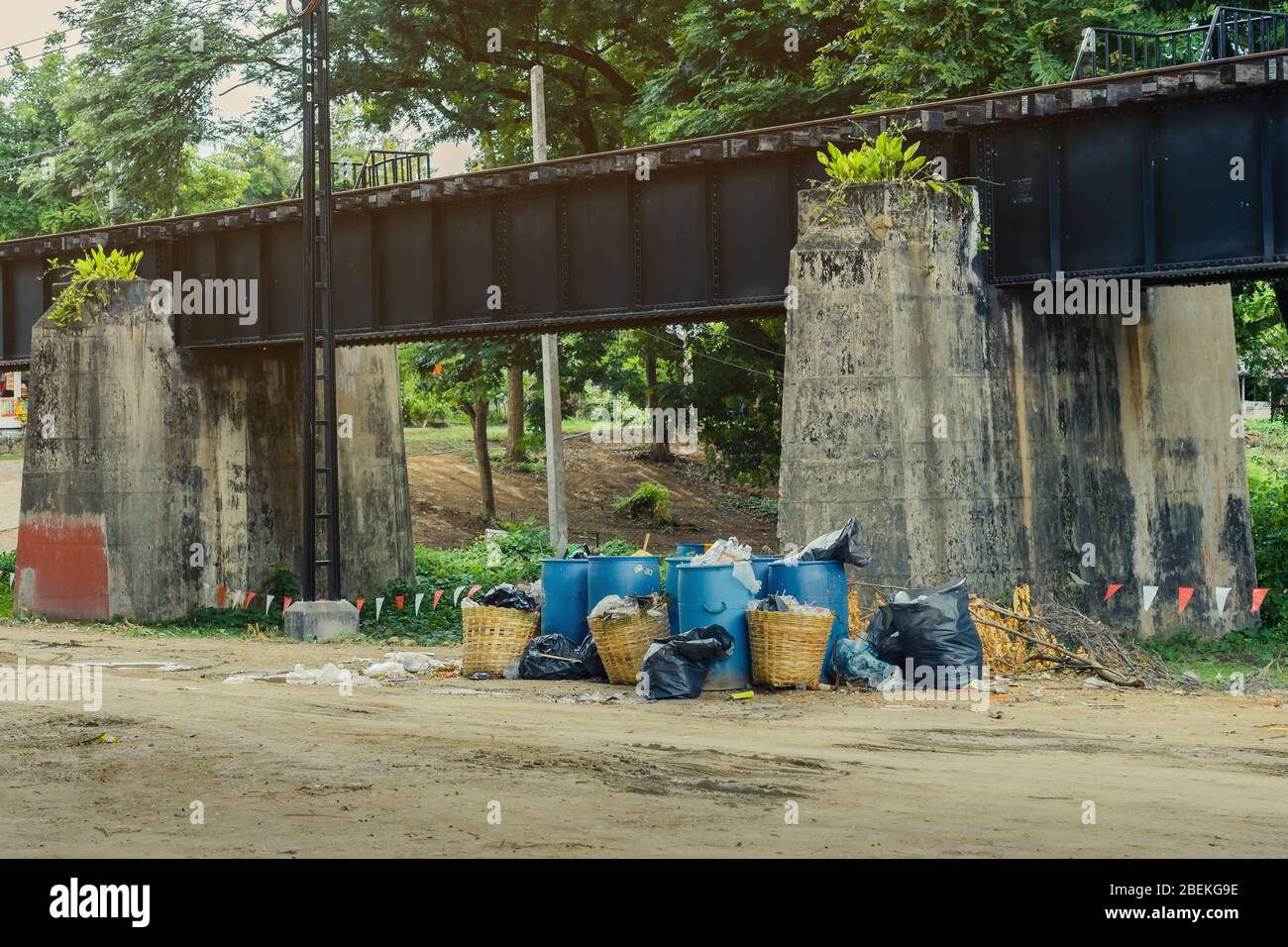 The area that dumped garbage under The Bridge of the River Kwai in ...