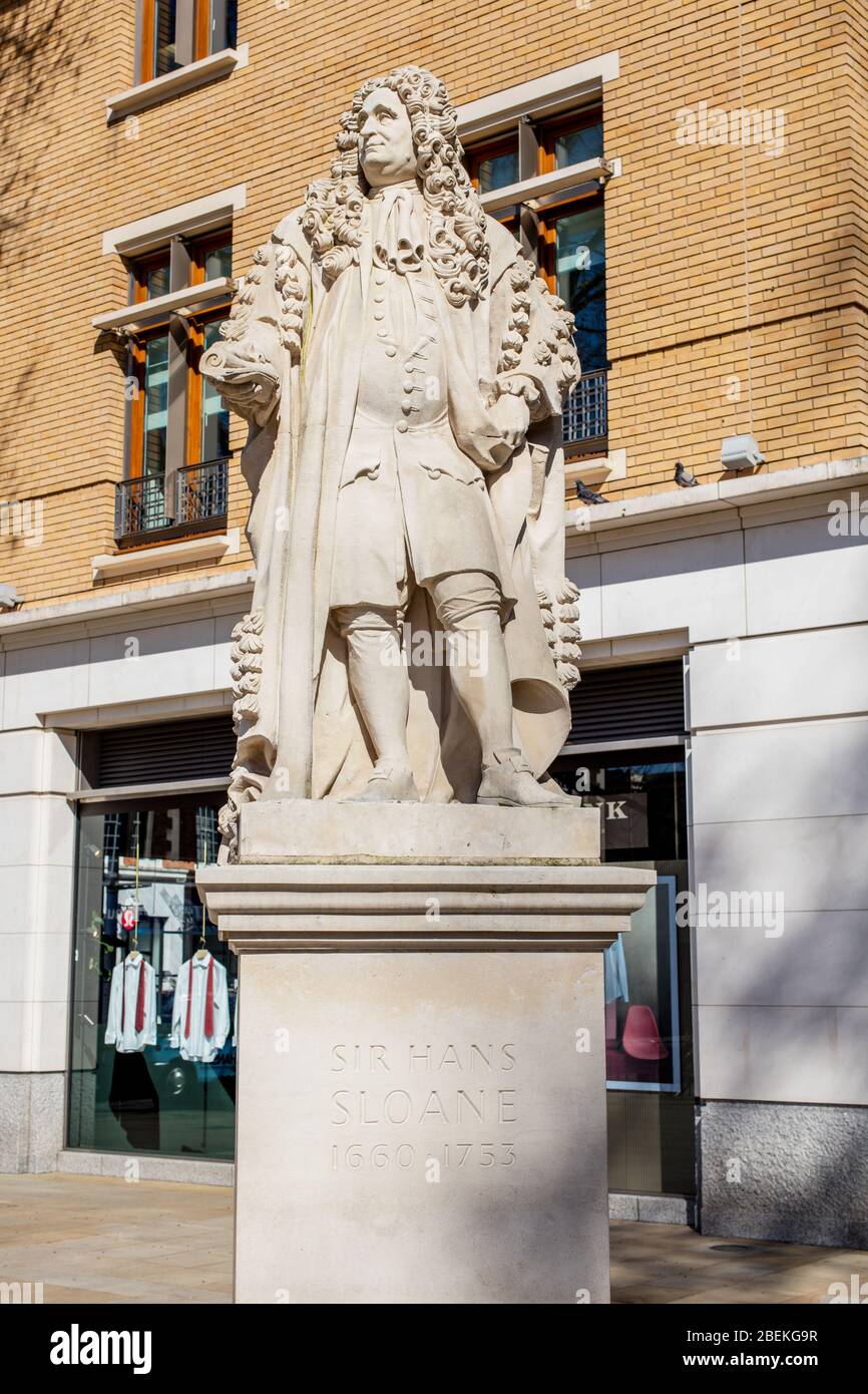 Statue of Sir Hans Sloane, 1st Baronet, PRS FRS in Duke of York Square ...