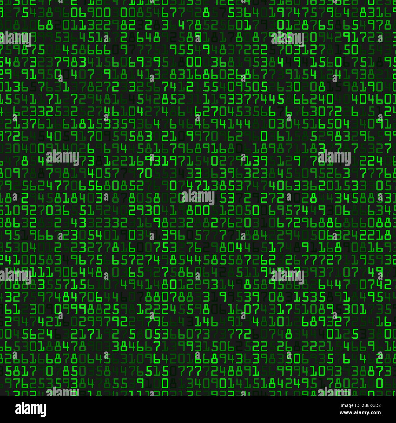 Modern background with green numbers on a black background Stock Vector ...