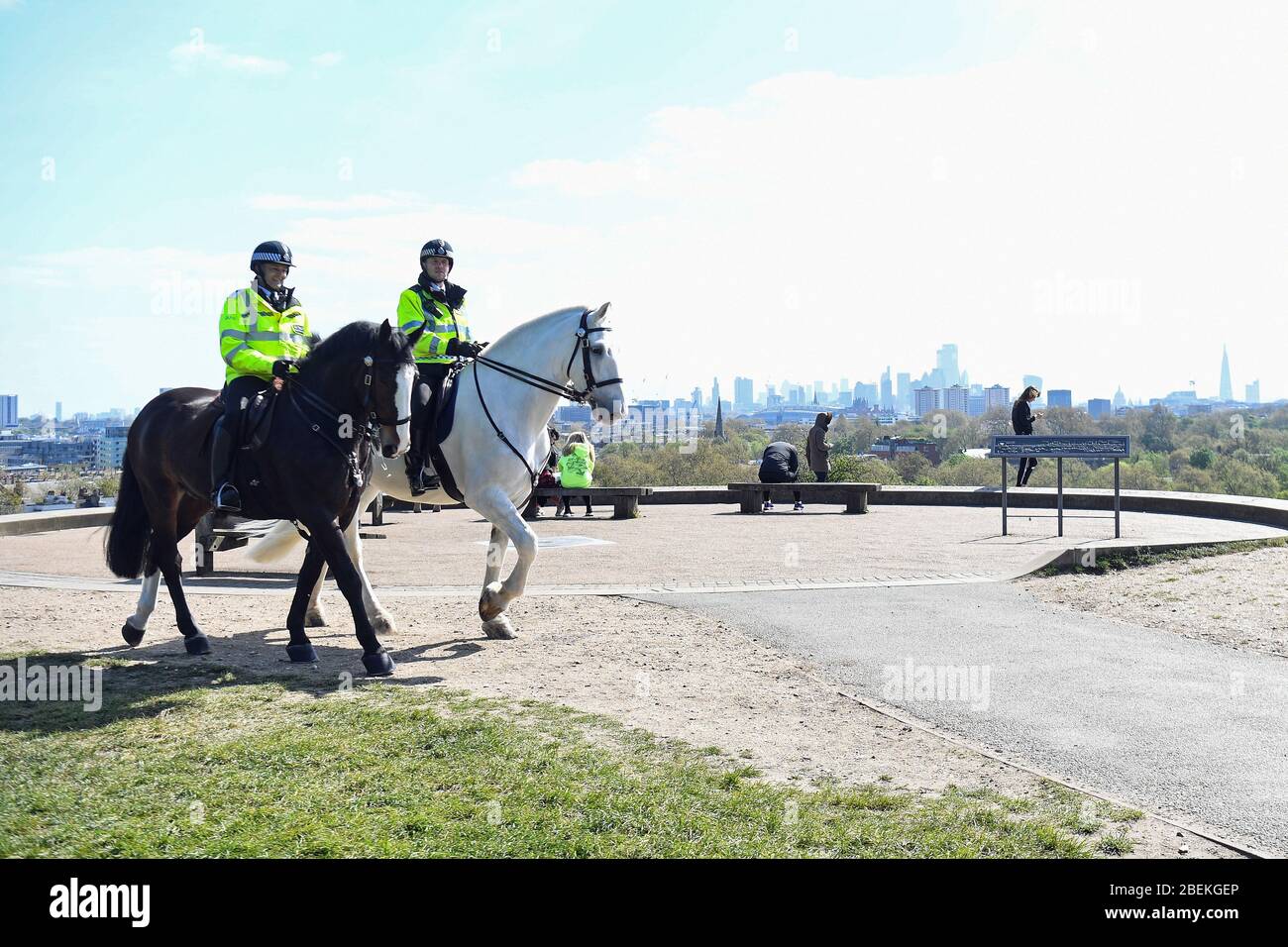 Mounted police officers on primrose hill hi-res stock photography and ...