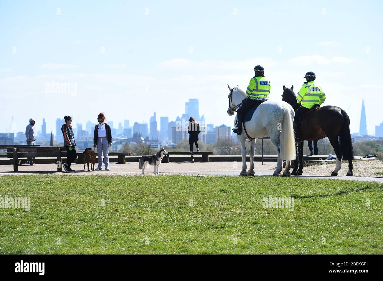 Mounted police officers on primrose hill hi-res stock photography and ...