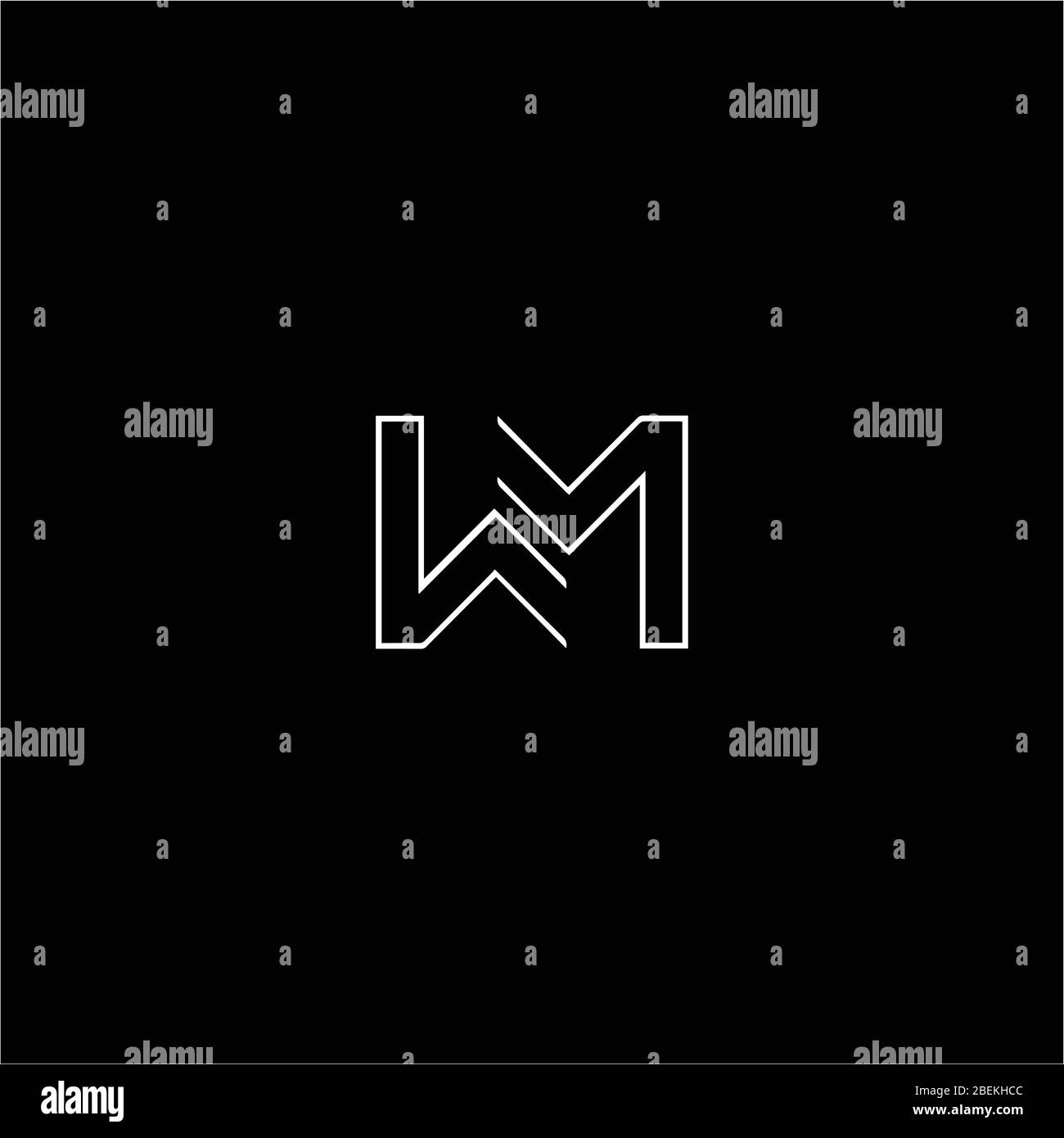 Initial letter wm logo or mw logo vector design template Stock Vector ...