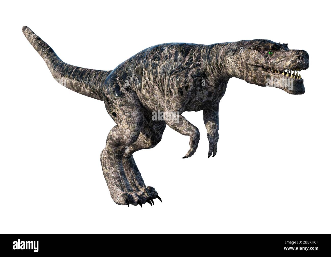 3D rendering of a dinosaur Tyrannosaurus isolated on white background ...