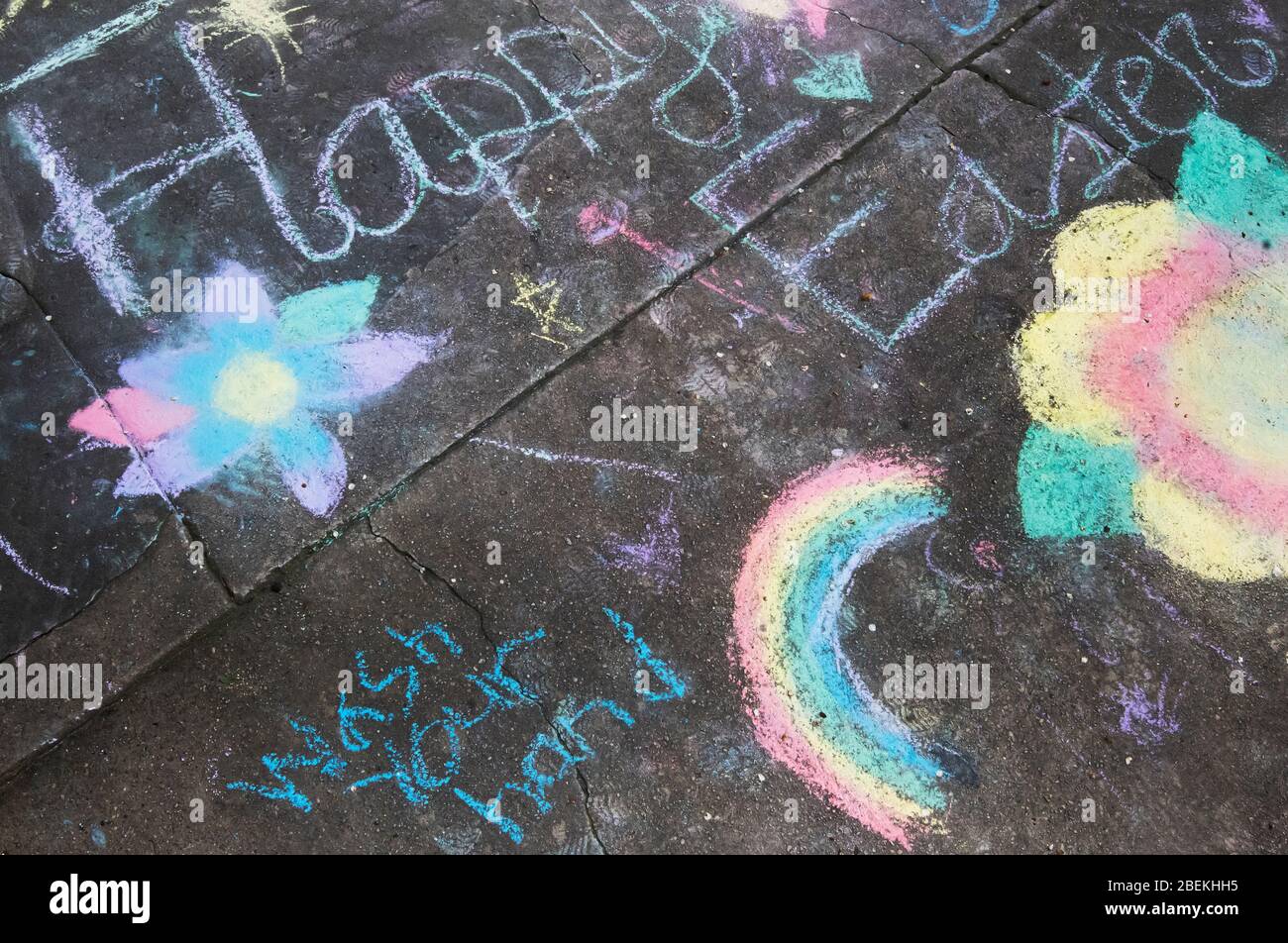 Sidewalk chalk art hi-res stock photography and images - Alamy