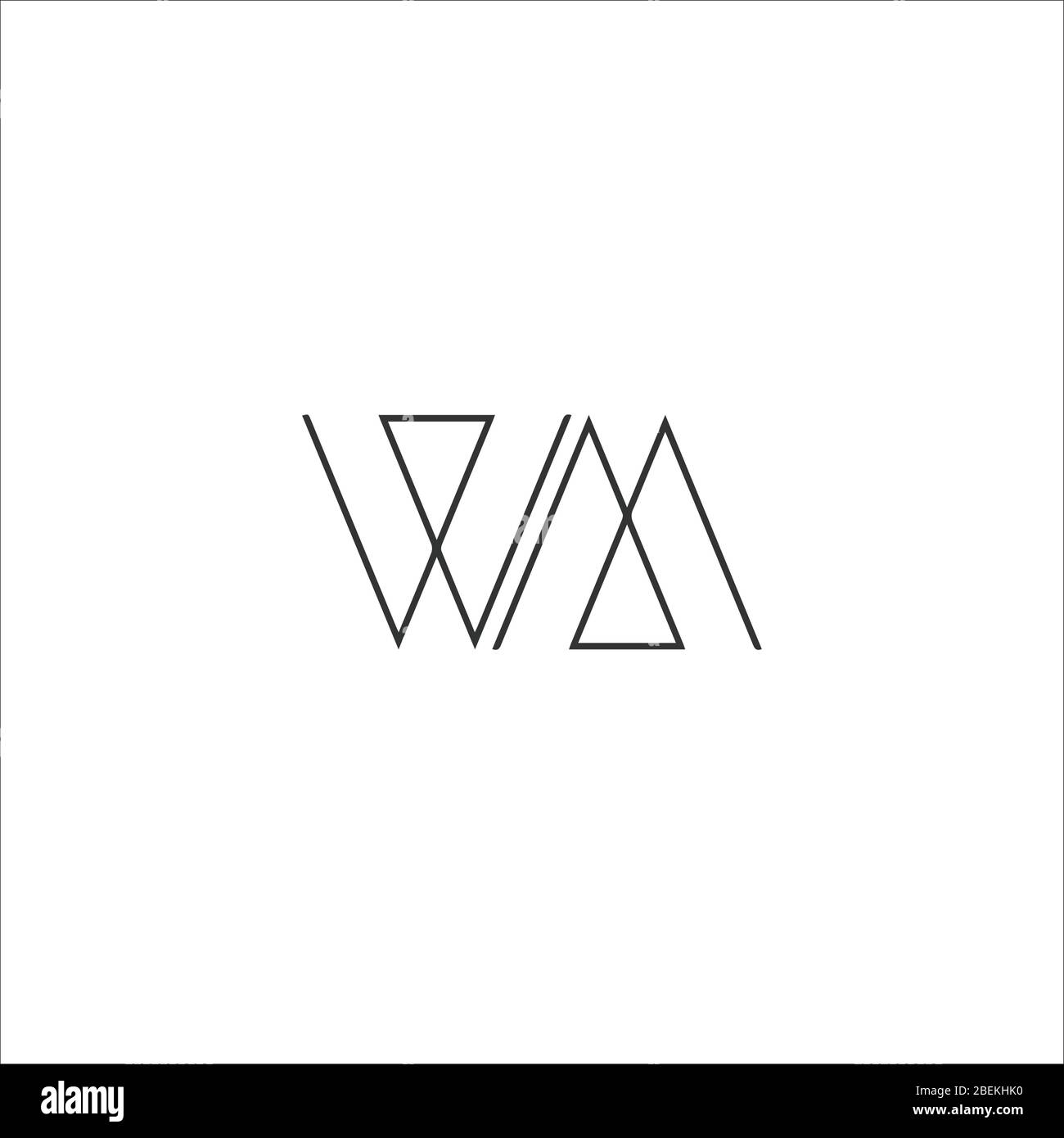 Initial letter wm logo or mw logo vector design template Stock Vector ...