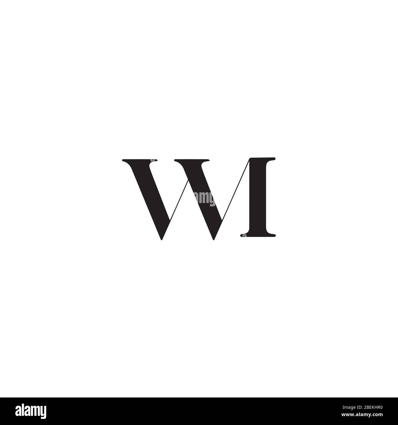 Initial letter wm logo or mw logo vector design template Stock Vector ...