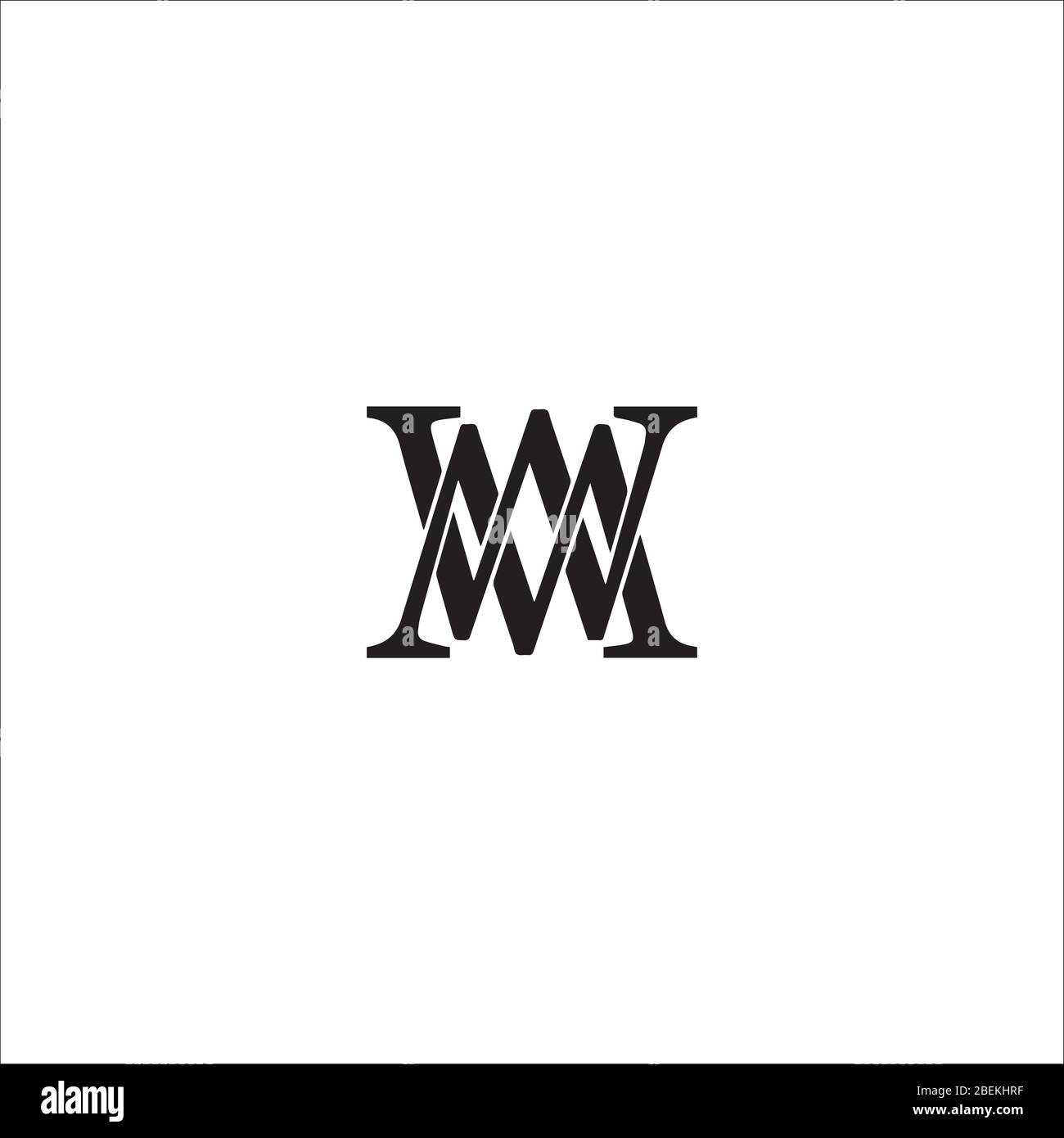 Initial letter wm logo or mw logo vector design template Stock Vector ...