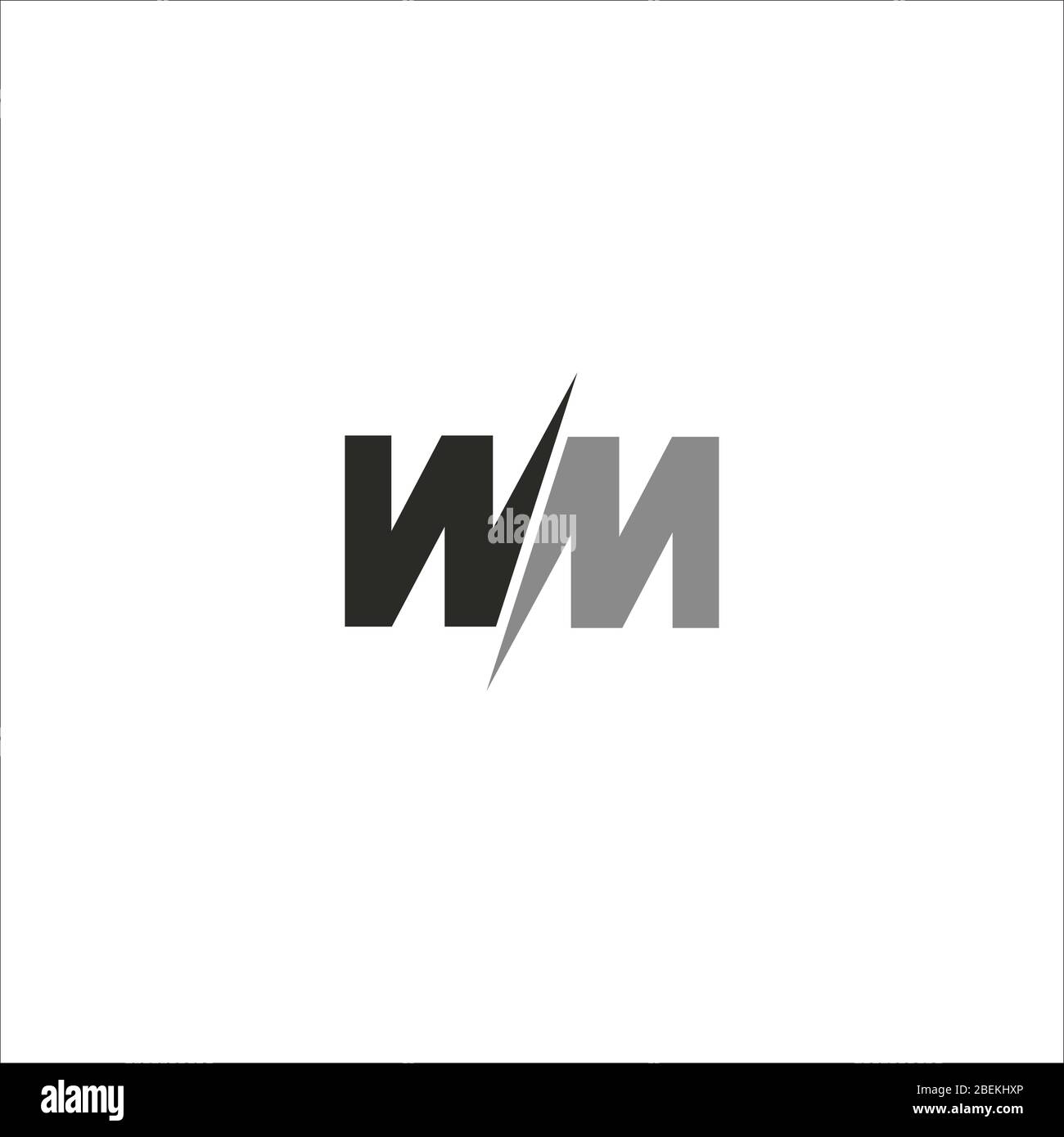 Initial letter wm logo or mw logo vector design template Stock Vector ...
