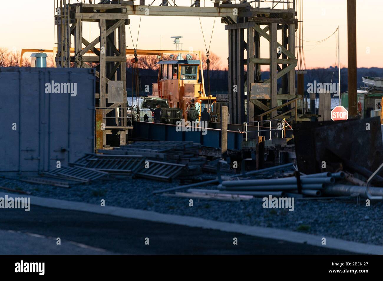 Ferry carrying workers equipment hi-res stock photography and images ...
