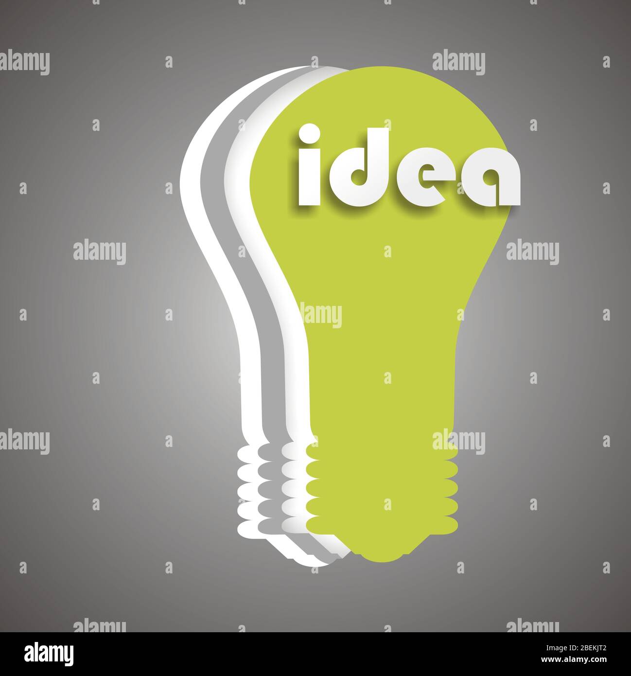 illustration of paper bulb idea Stock Photo - Alamy