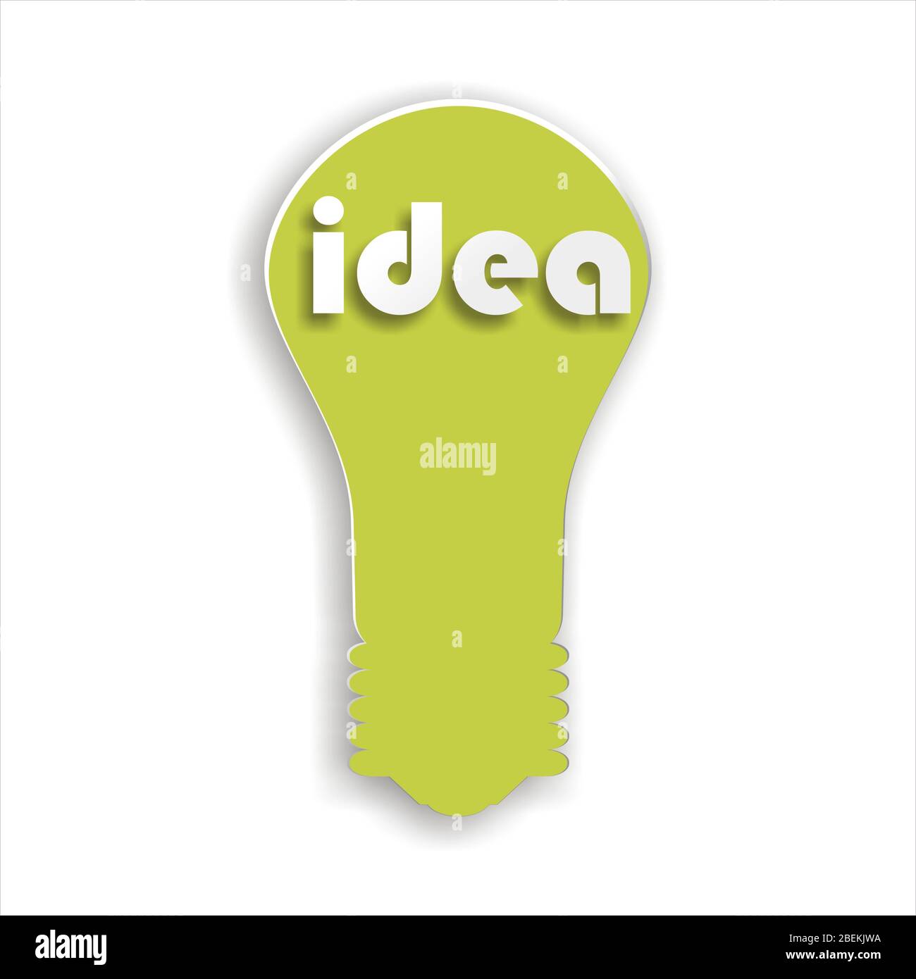 illustration of paper bulb idea Stock Photo - Alamy