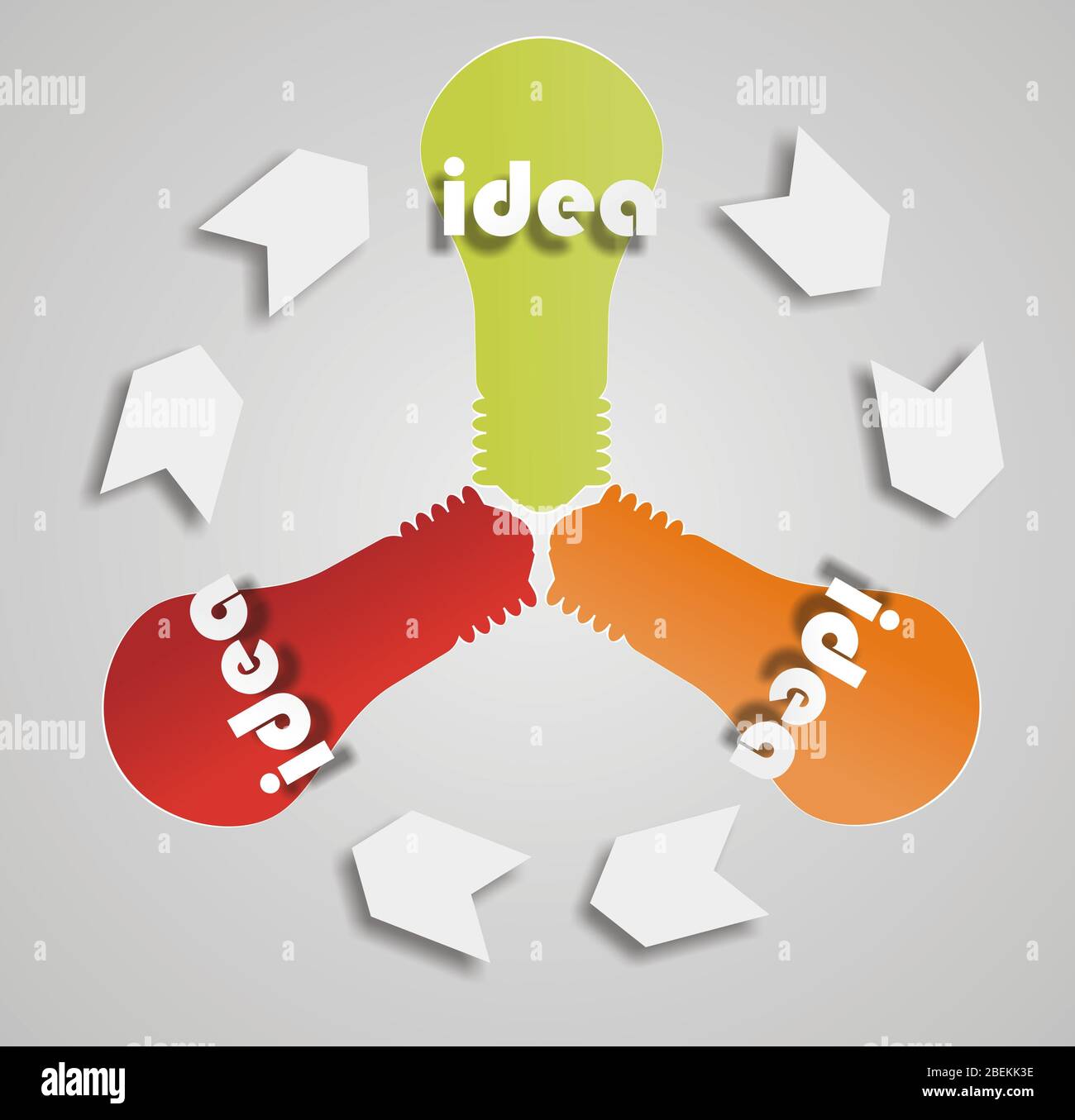 paper bulb with idea Stock Photo - Alamy