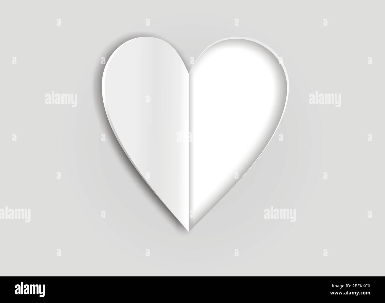 colorfull illustration of hearts cut from paper Stock Photo - Alamy