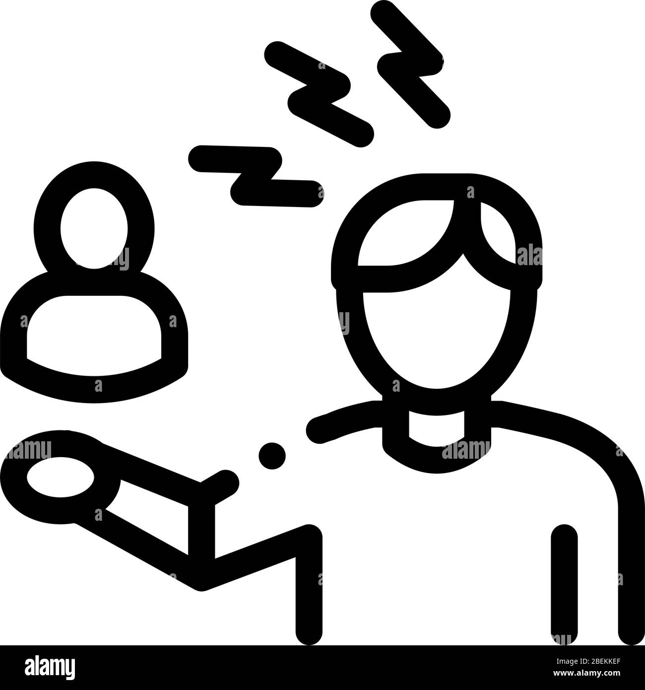 discussion and condemnation of man icon vector outline illustration ...