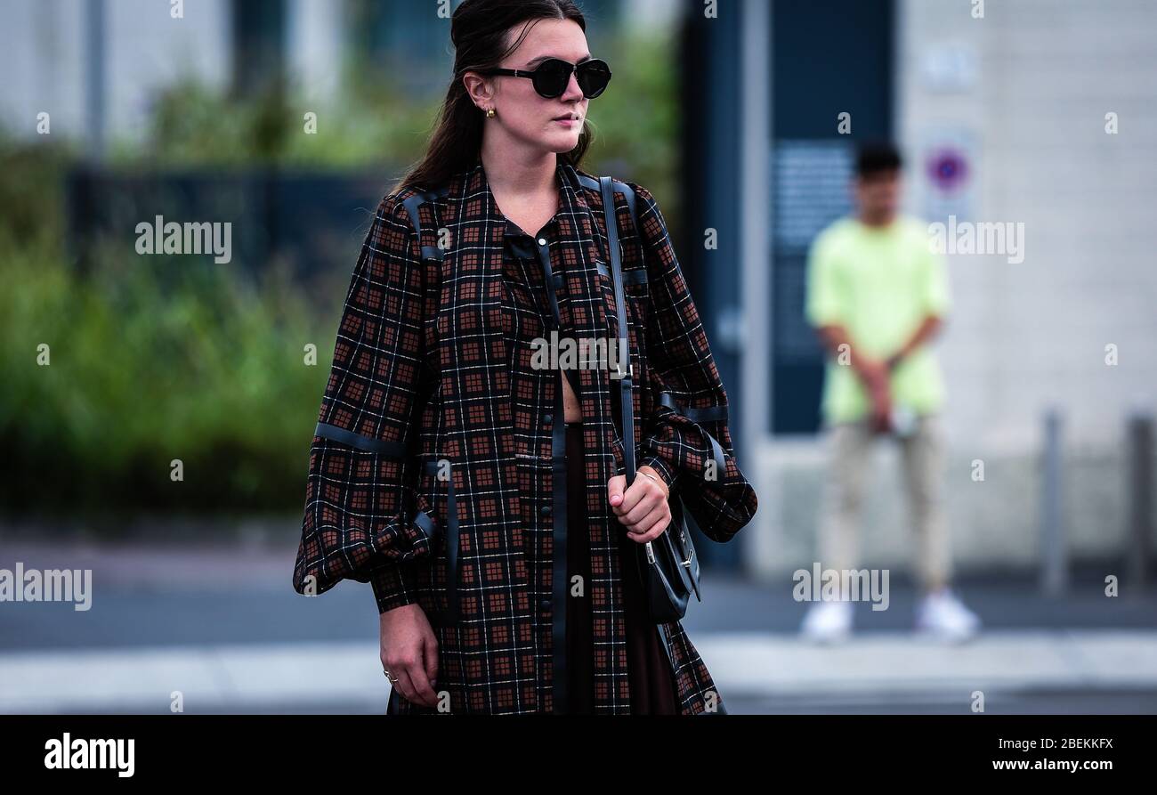 MILAN, Italy- September 18 2019: Madelynn Furlong on the street during ...