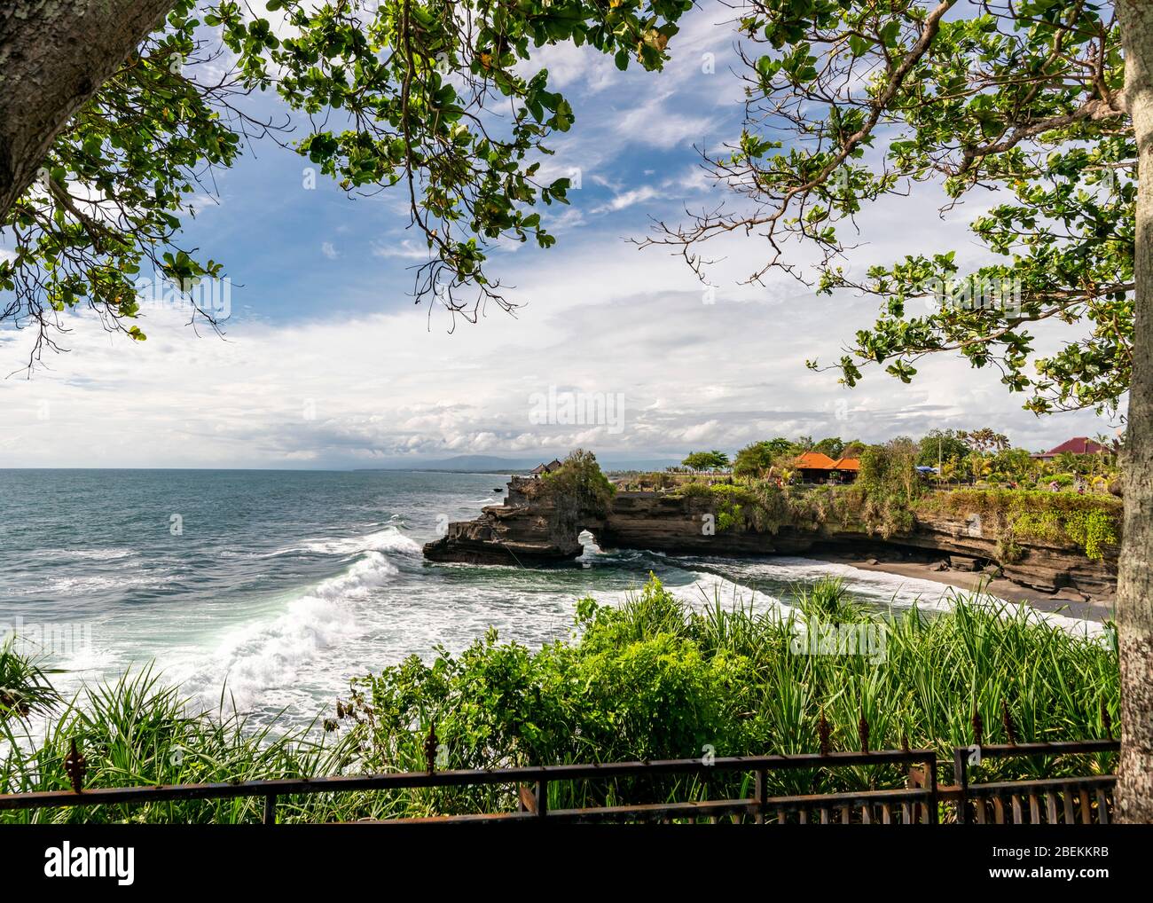 Horizontal view of Batu Bolong temple in Bali, Indonesia Stock Photo ...